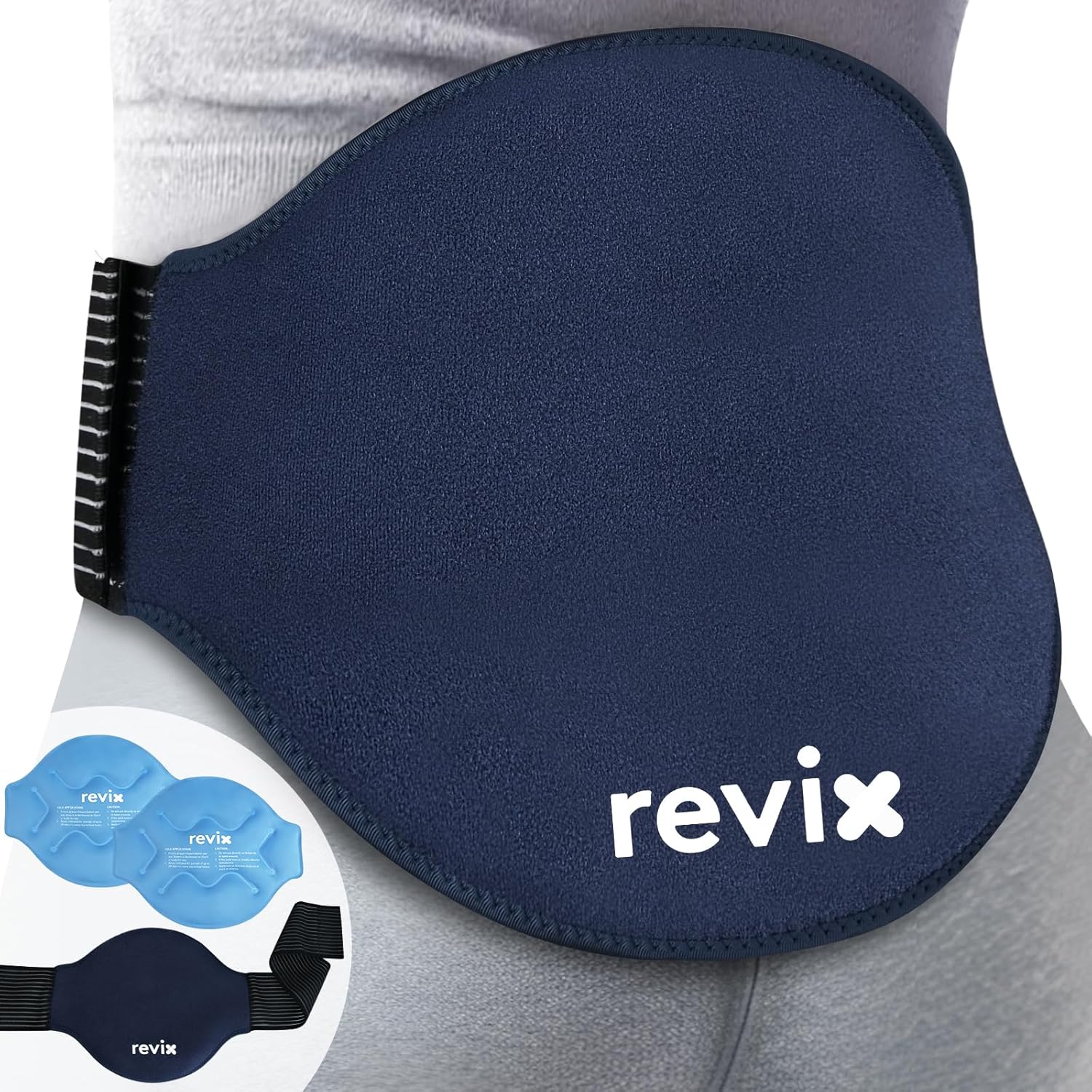 REVIX Extra Large Ice Pack for Back Relief, 2 Pack Reusable Gel Ice Pa ...
