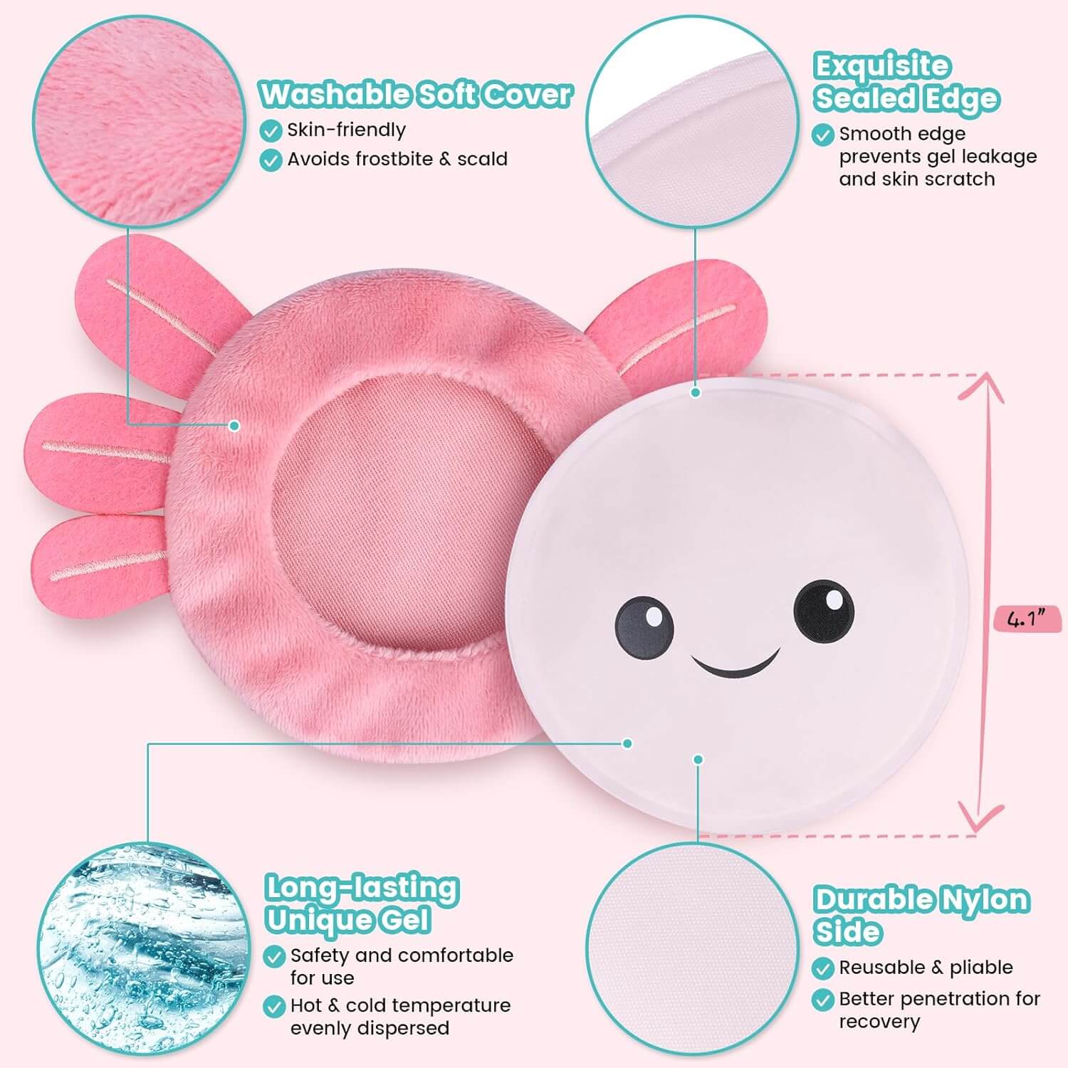 REVIX Boo Boo Ice Packs for Kids Injuries, Fever with Cloth Covers ...