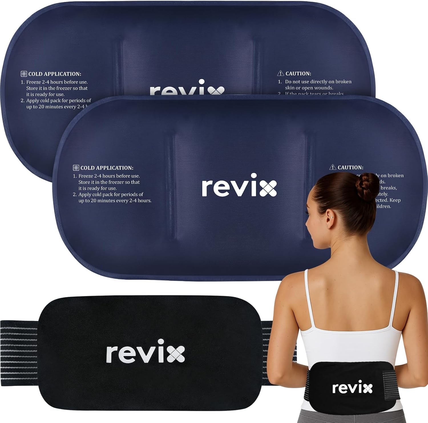REVIX Ice Packs for Injuries Reusable Gel Cold Packs 14"x7" | Revixcare