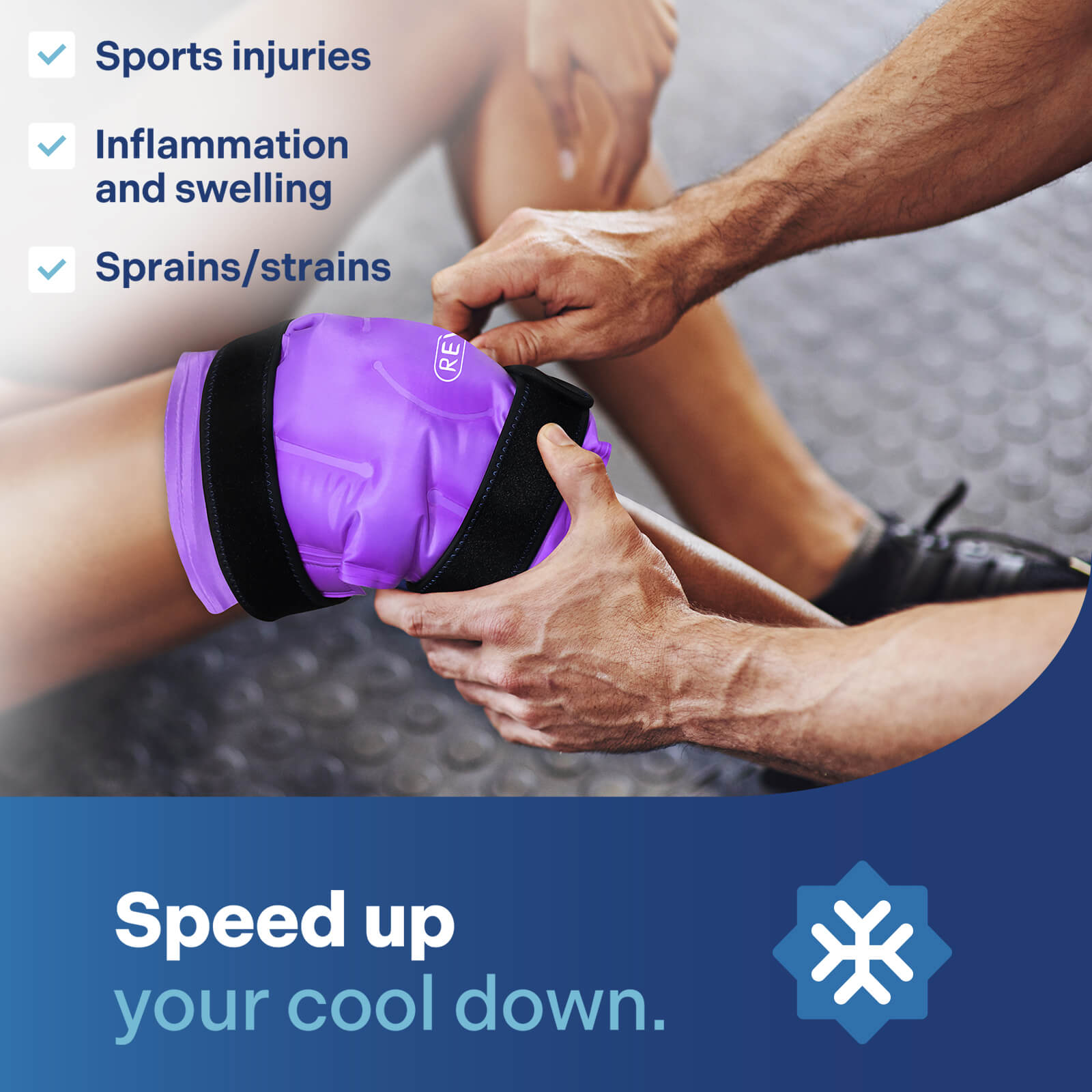 REVIX Ice Pack for Knee Pain Relief, Reusable Gel Ice Wrap for Leg Inj ...