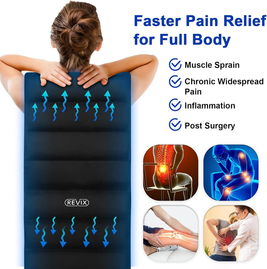 REVIX Full Body Ice Packs for Injuries Reusable Super Large Gel Ice Pa ...